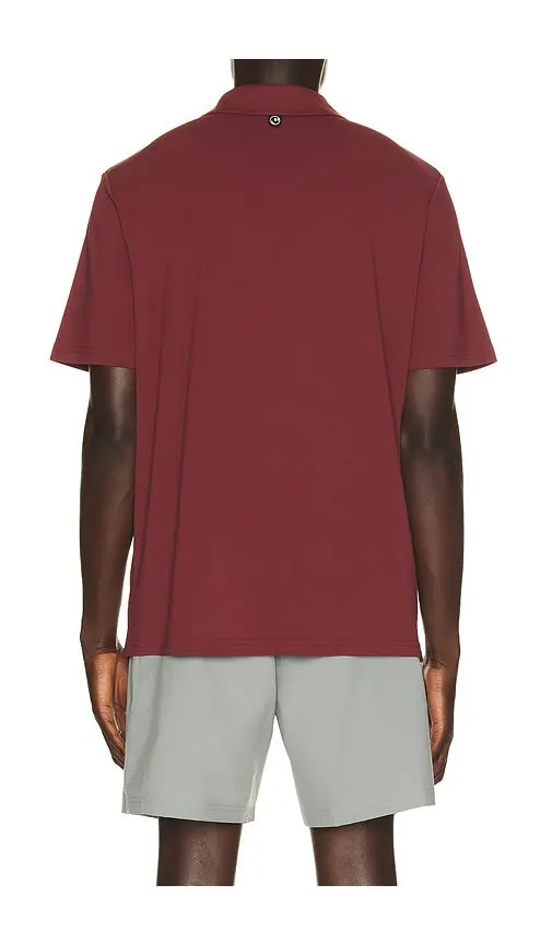 MALBON Fairway Polo In Brown - Raspberry Truffle