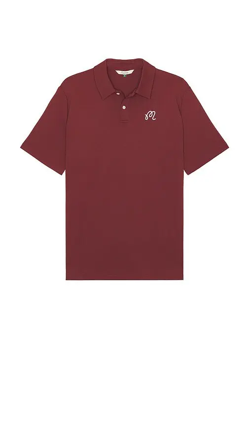 MALBON Fairway Polo In Brown - Raspberry Truffle