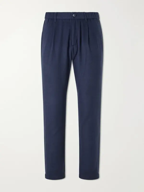 Herno Mélange Flannel Straight-leg Trousers