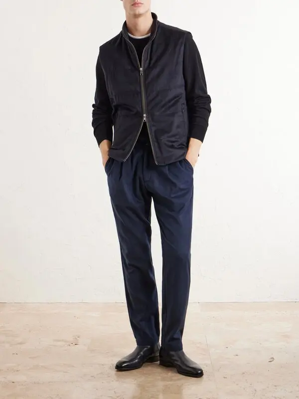 Herno Mélange Flannel Straight-leg Trousers