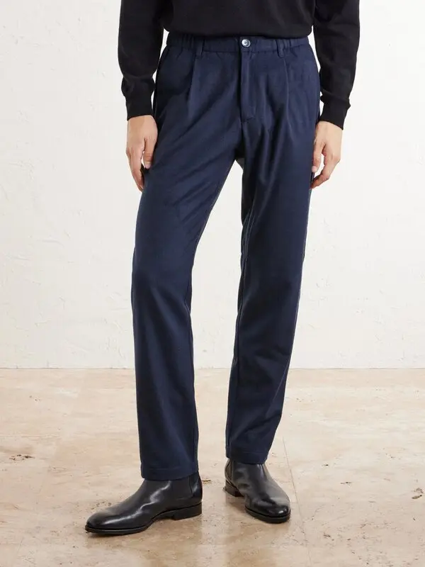 Herno Mélange Flannel Straight-leg Trousers