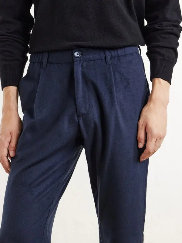 Herno Mélange Flannel Straight-leg Trousers