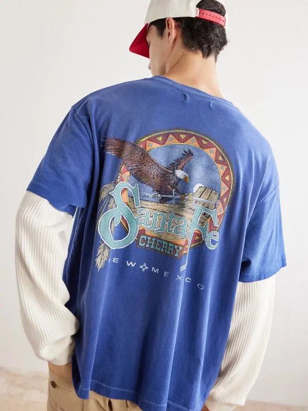 CHERRY LOS ANGELES Santa Fe Layered Printed Cotton-jersey T-shirt