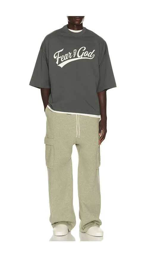 Fear Of God Merch Tee In Black - Iron Grey