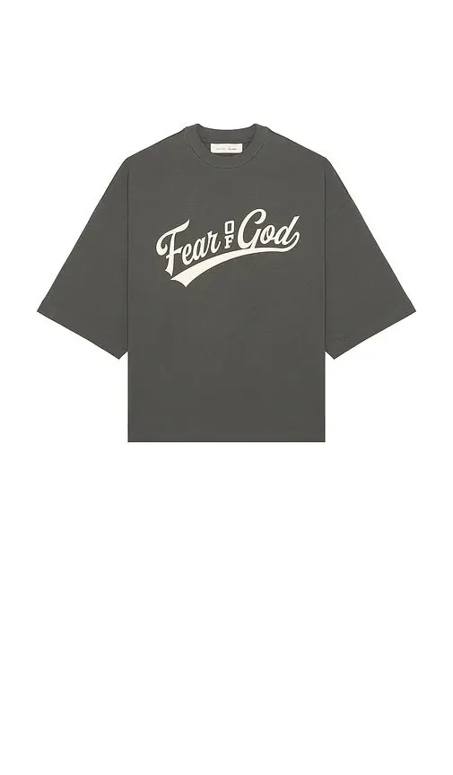 Fear Of God Merch Tee In Black - Iron Grey