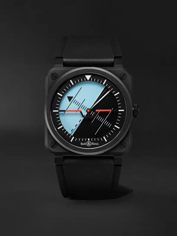 BELL & ROSS Br-03 Horizon Limited Edition Automatic Ceramic Watch, Ref. Br03a-hrz-ce/srb