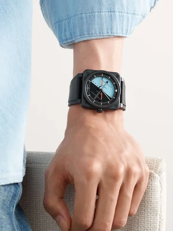 BELL & ROSS Br-03 Horizon Limited Edition Automatic Ceramic Watch, Ref. Br03a-hrz-ce/srb