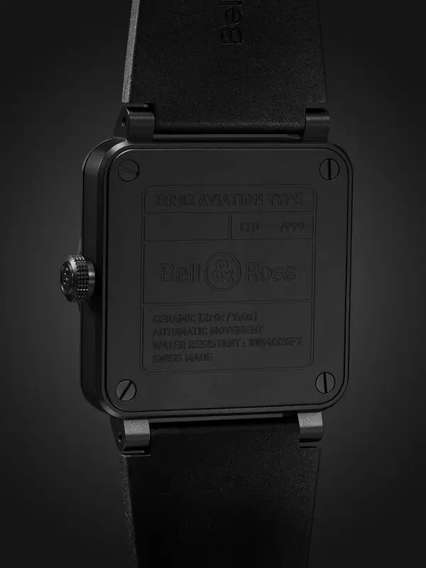 BELL & ROSS Br-03 Horizon Limited Edition Automatic Ceramic Watch, Ref. Br03a-hrz-ce/srb