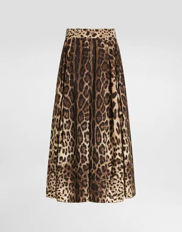 Dolce & Gabbana Leo- Poplin Skirt - Print