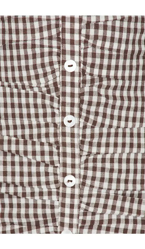 Astr The Label Jeliany Gingham Check Ruched Mini Dress