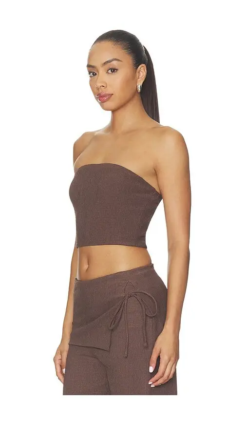 Astr The Label Anoka Top In Brown