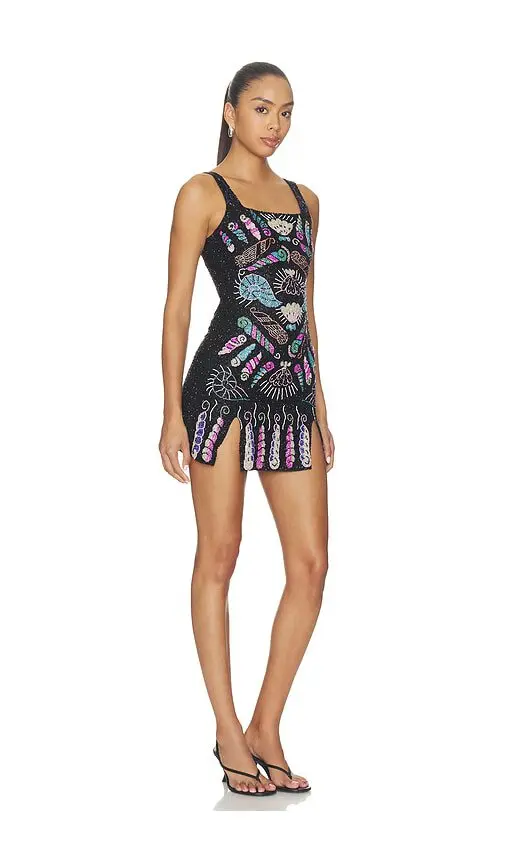 OCEANUS Embellished Mini Dress