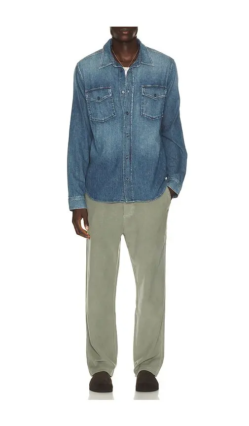 Citizens Of Humanity Pull On Relaxed Fit Twill Pants - Fatigue