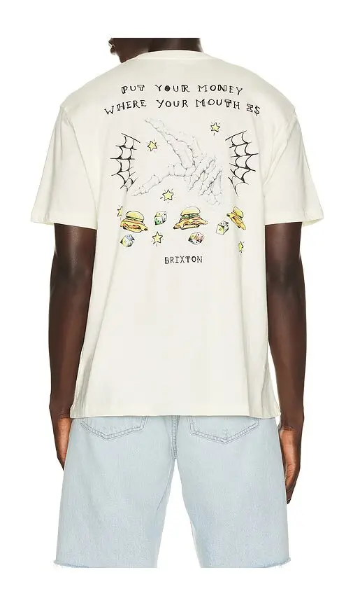 Brixton X Burger She Wrote Tee In White