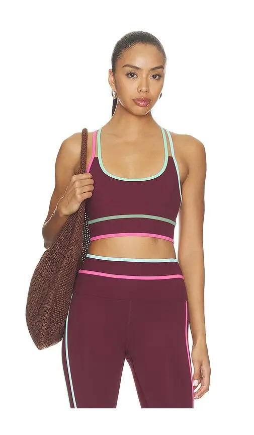 Beach Riot Anari Sports Bra In Wine