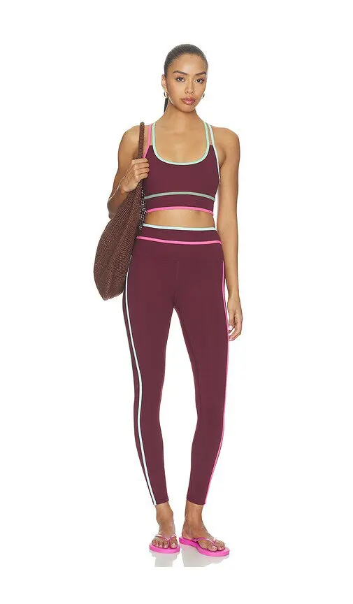 Beach Riot Anari Sports Bra In Wine