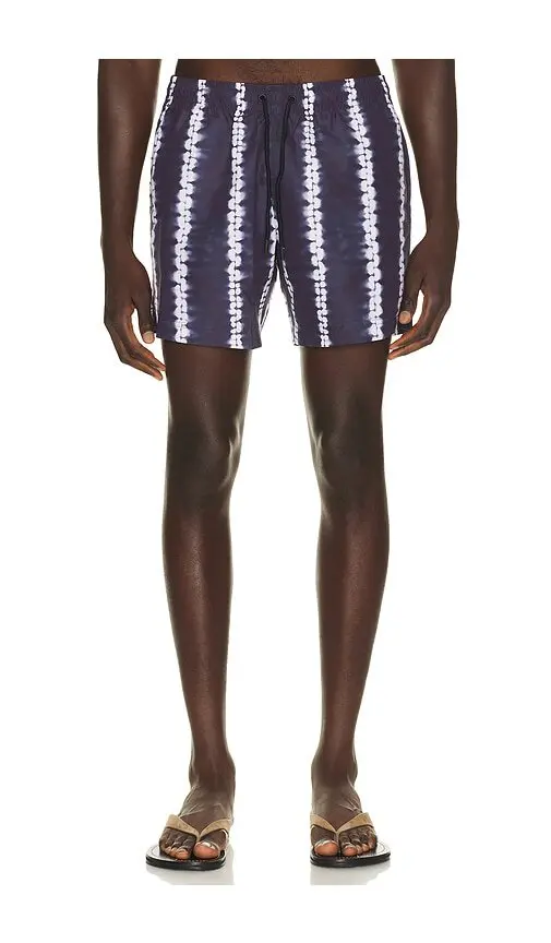 Commas Shibori Stripe Classic Swim Short