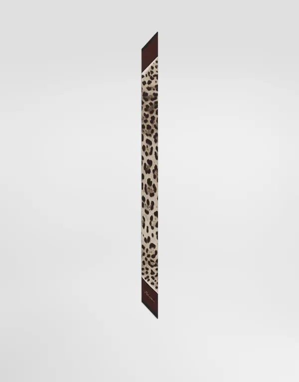 Dolce & Gabbana Leo-print Silk Twill Bandeau - Brown