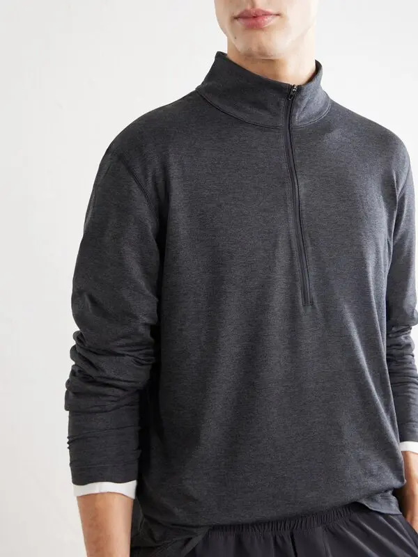 Lululemon Slim-fit Recycled Stretch-jersey Half-zip Sweatshirt