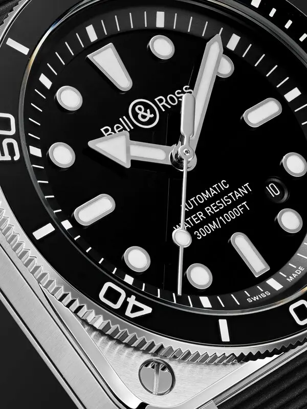 BELL & ROSS Br-03 Diver Automatic Stainless Steel Watch, Ref. Br03a-d-bl-st/srb