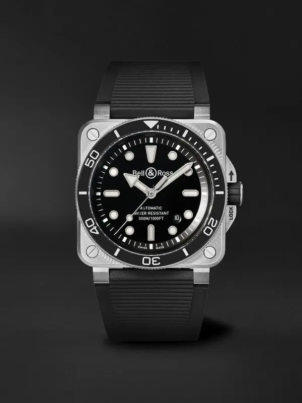 BELL & ROSS Stainless Steel Diver Watch - Black