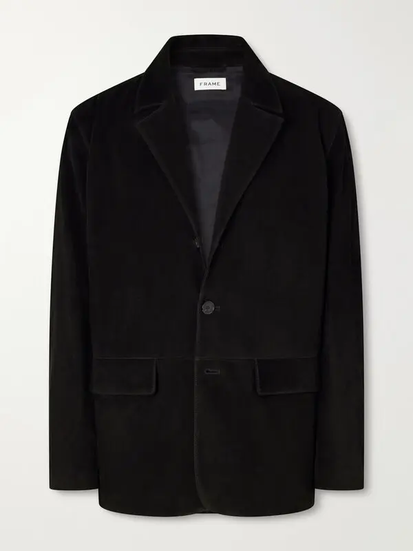 FRAME Suede Blazer - Black