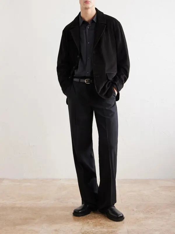 FRAME Suede Blazer With Notch Lapels