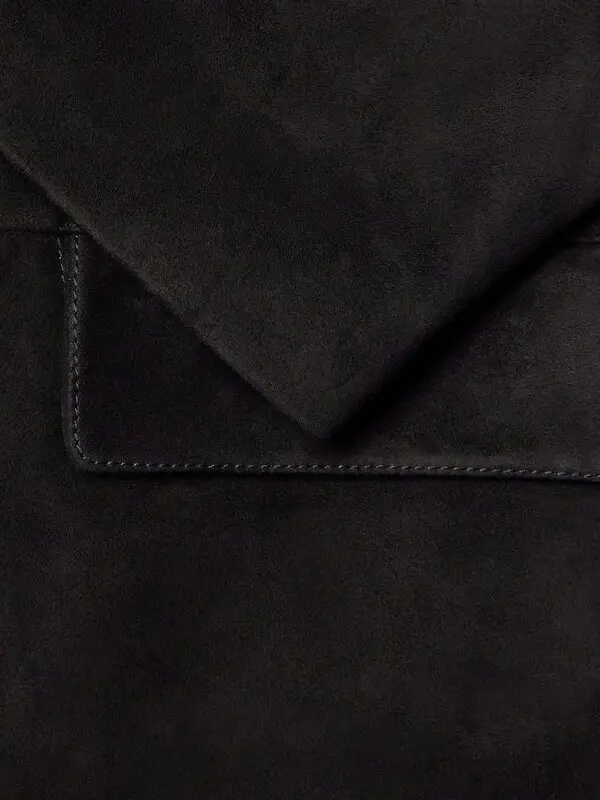 FRAME Suede Blazer With Notch Lapels