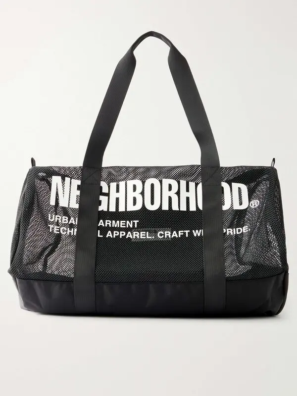NEIGHBORHOOD Logo-print Mesh Weekend Bag
