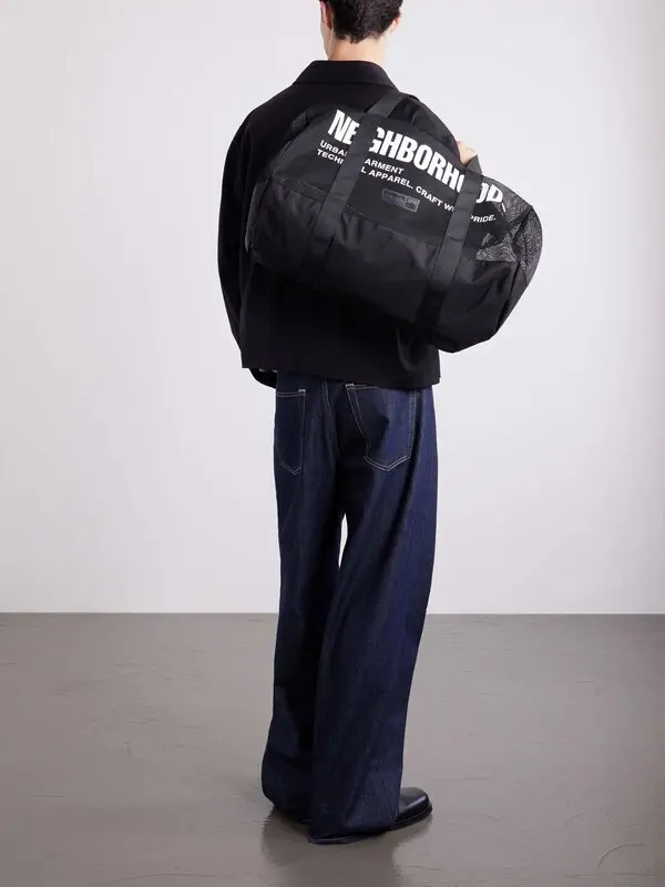 NEIGHBORHOOD Logo-print Mesh Weekend Bag