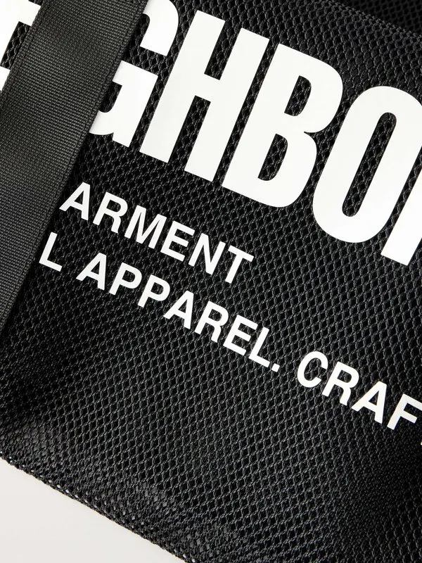 NEIGHBORHOOD Logo-print Mesh Weekend Bag