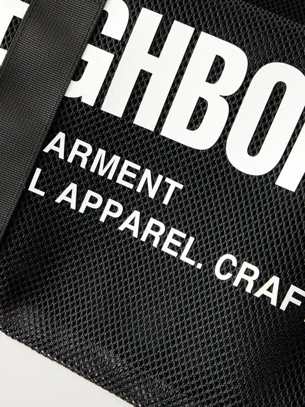 NEIGHBORHOOD Logo-print Mesh Duffle Bag