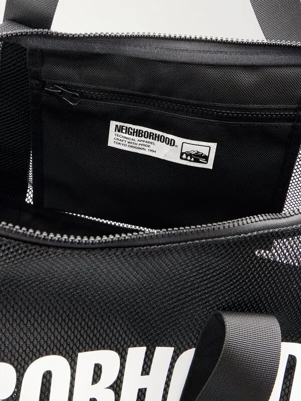 NEIGHBORHOOD Logo-print Mesh Duffle Bag
