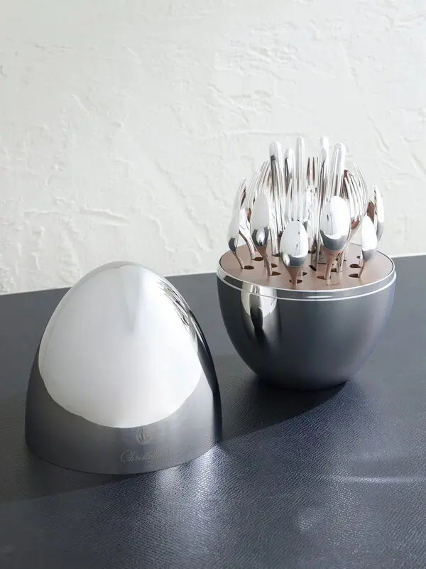 Christofle Mood Easy Flatware Set With Case - Silver