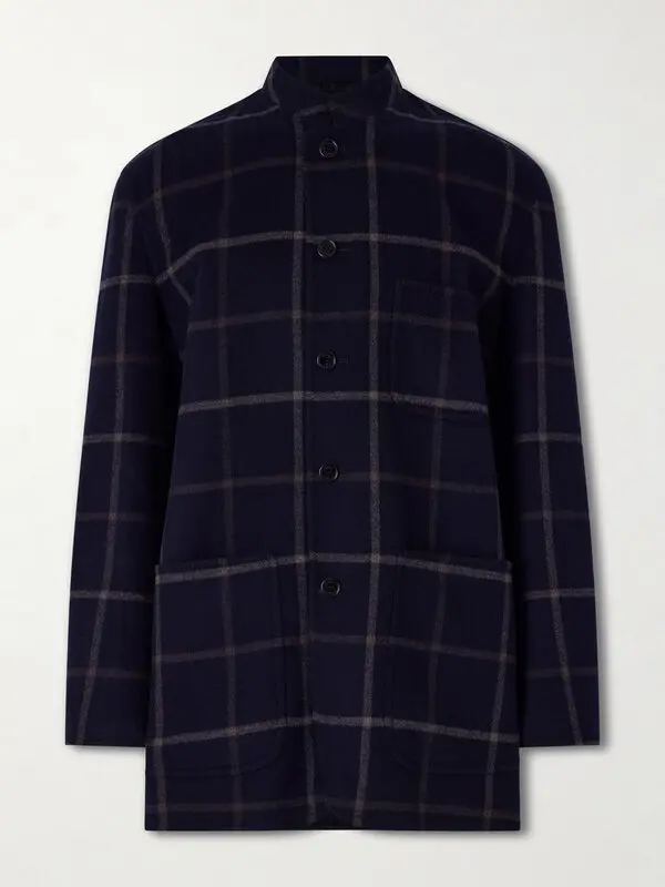 Dunhill Checked Wool-blend Coat