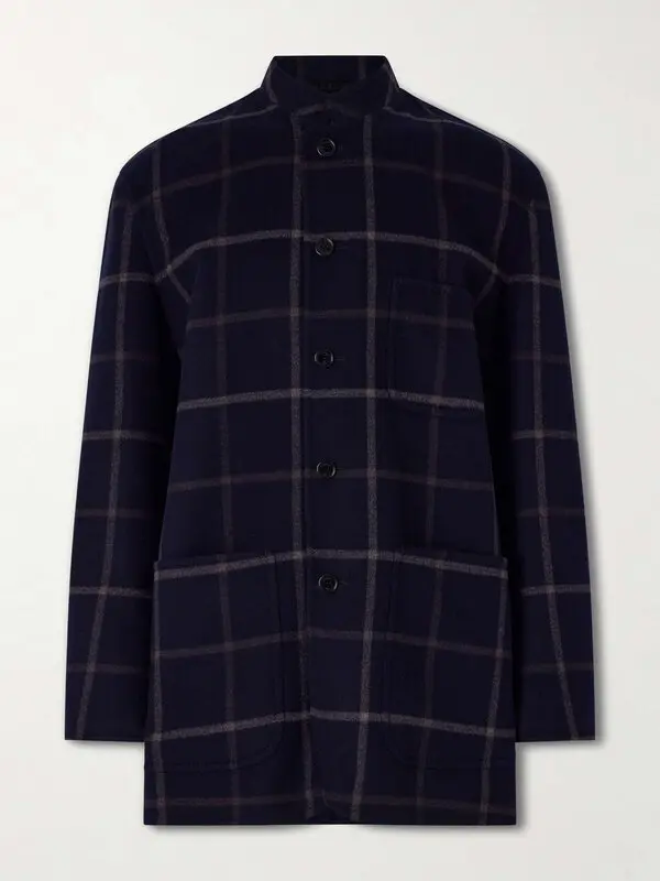 Dunhill Checked Wool-blend Coat