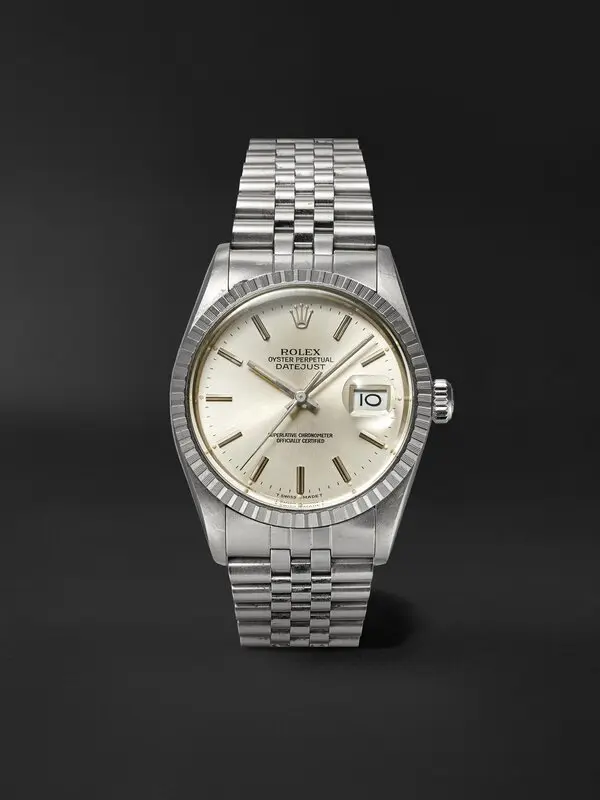 WIND VINTAGE Rolex Datejust Automatic Stainless Steel Watch - Silver