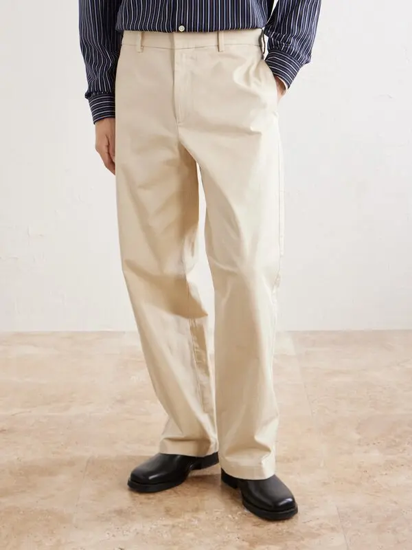 Barena Venezia Wide-leg Cotton-blend Gabardine Trousers