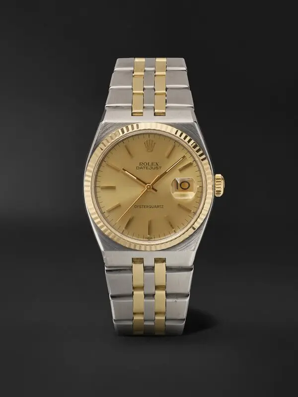 STEPHANIE WINDSOR Rolex 1981 Oysterquartz 36mm Two Tone Watch - Gold