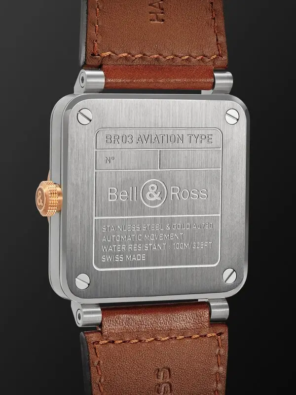 BELL & ROSS Br 03 Automatic Watch In 18k Rose Gold And Steel