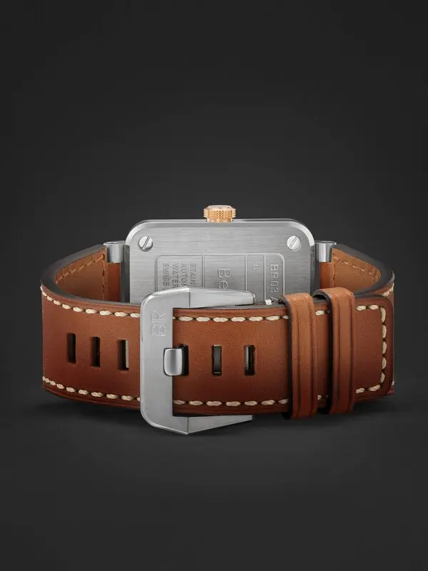 BELL & ROSS Br 03 Automatic Watch In 18k Rose Gold And Steel