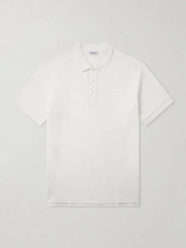 Burberry Eddie Logo-embroidered Cotton-piqué Polo Shirt