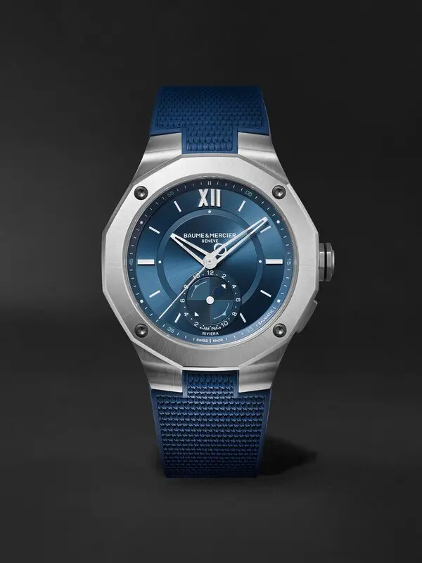 Baume & Mercier Riviera Baumatic Tideograph Limited Edition Automatic Stainless Steel Watch - Blue