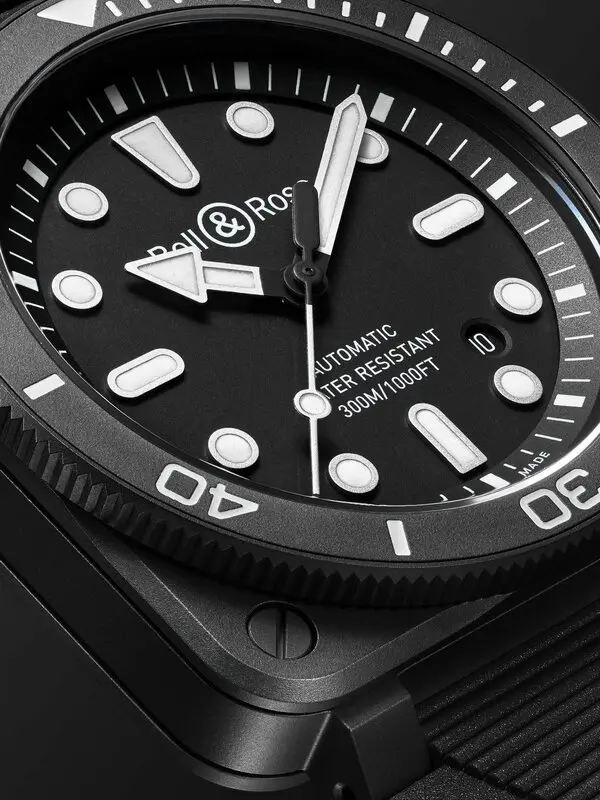 BELL & ROSS Br-03 Diver Automatic Ceramic Watch, Ref. Br03a-d-bl-ce/srb