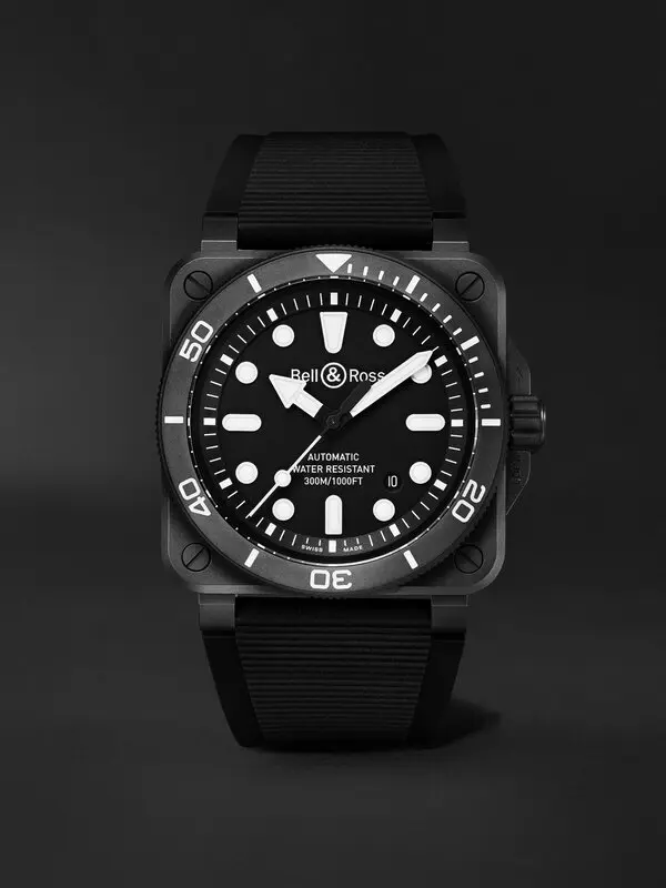 BELL & ROSS Ceramic Diver Automatic Watch - Black