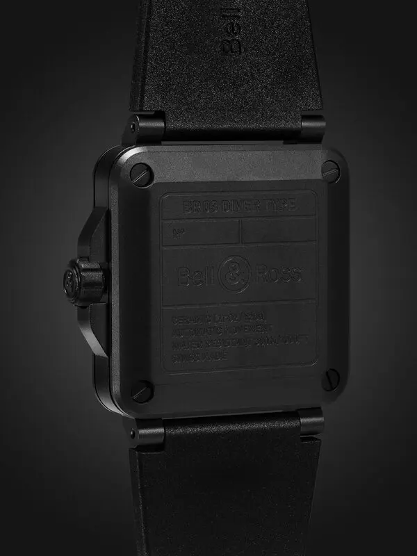 BELL & ROSS Br-03 Diver Full Lum Automatic Ceramic Watch, Ref. Br03a-d-lm-ce/srb