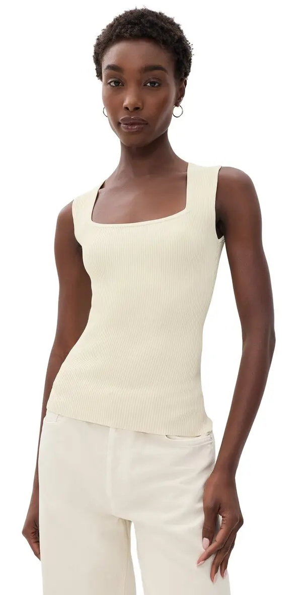 DL1961 Ribbed Square Tank Top