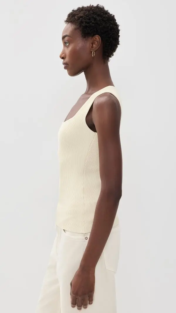 DL1961 Ribbed Square Tank Top