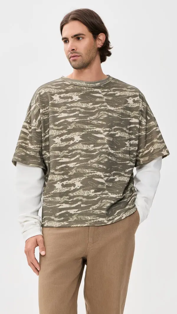Rhude Tiger Camo Double-layered Tee