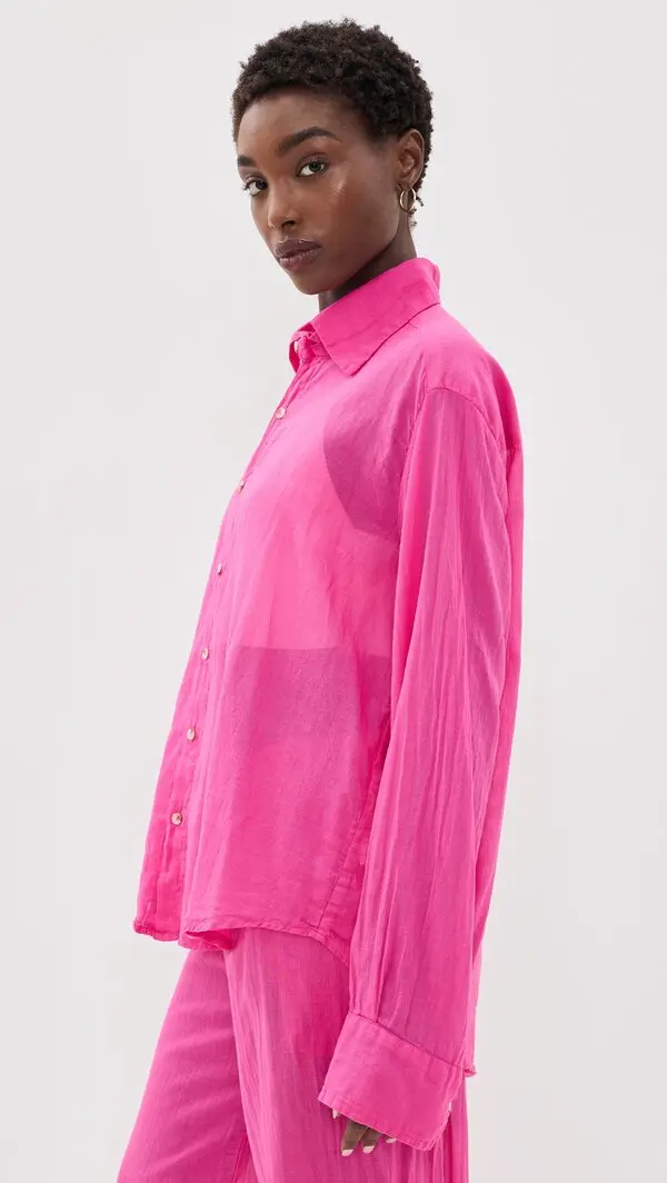 ALL THREE Daniel Gauze Shirt